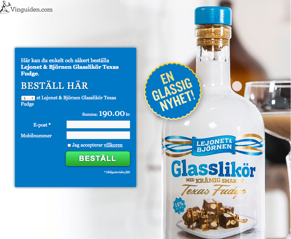 Lejonet & Björnen Glasslikör Texas Fudge - Vinguiden.com